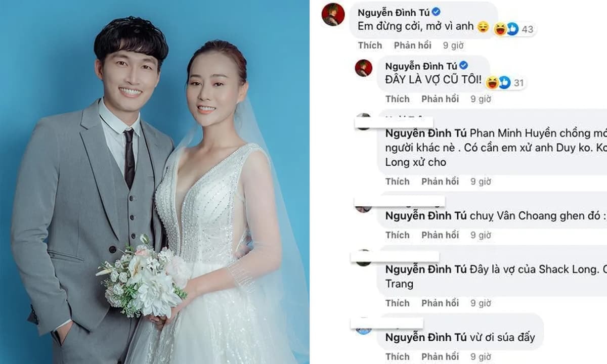 Bị fan 'nắn gân' vì thả thính Phương Oanh, Đình Tú đáp trả: 'Đây là vợ cũ của tôi!'