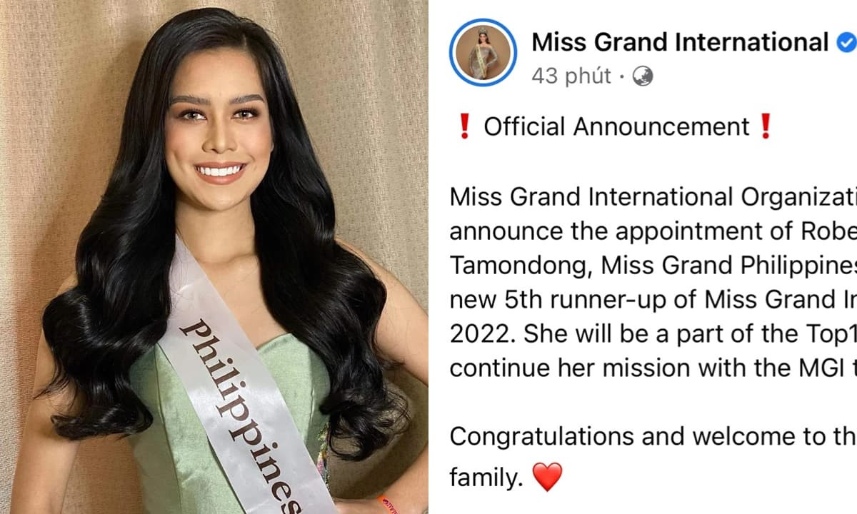 Miss Grand Philippines - Roberta Tamondong chính thức trở thành Á hậu 5 ...