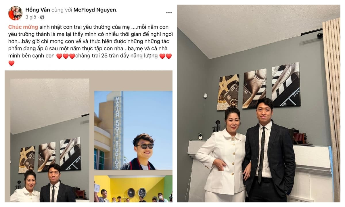 NSND Hồng Vân gửi lời chúc mừng sinh nhật đến quý tử ngày càng điển ...