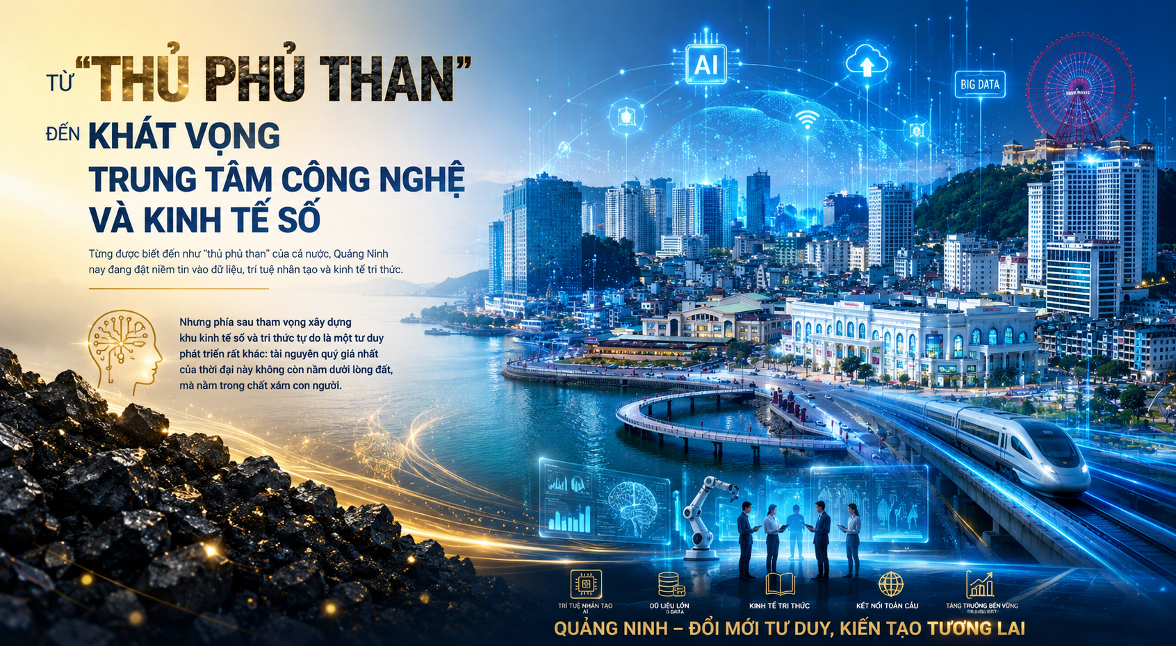 Từ “thủ phủ than” đến khát vọng trung tâm công nghệ và kinh tế số