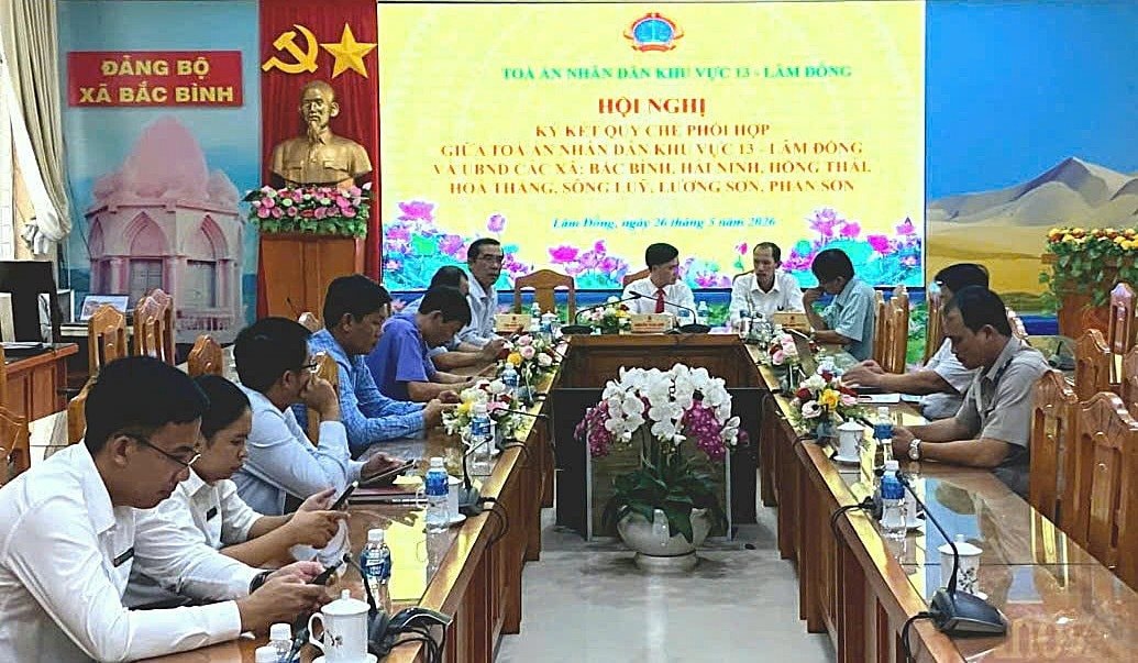 TAND khu vực 13 – Lâm Đồng ký kết quy chế phối hợp