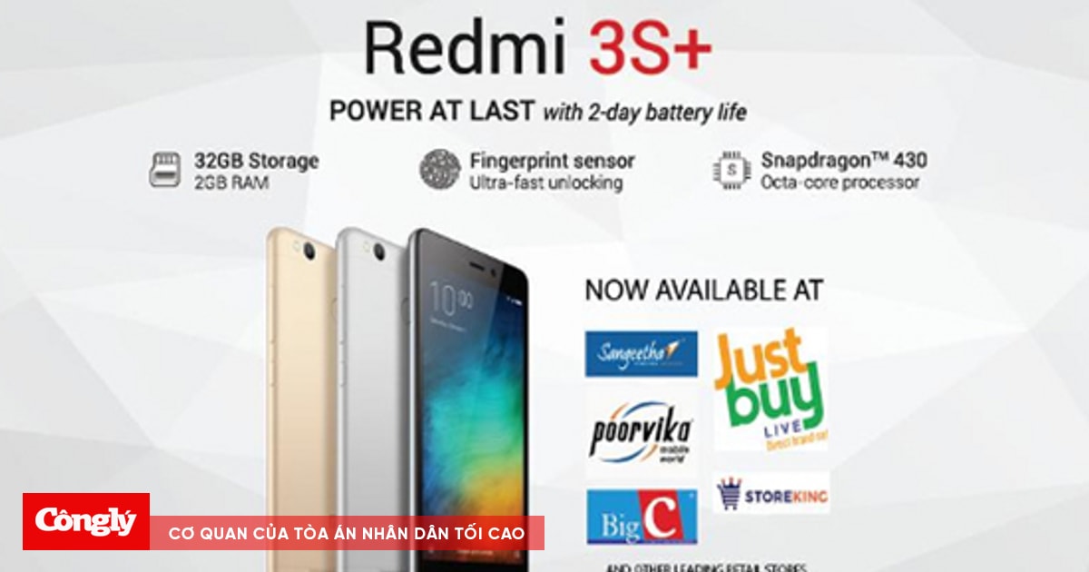 Xiaomi Redmi 3S Plus - chip 8 lõi, pin khủng, giá 143 USD
