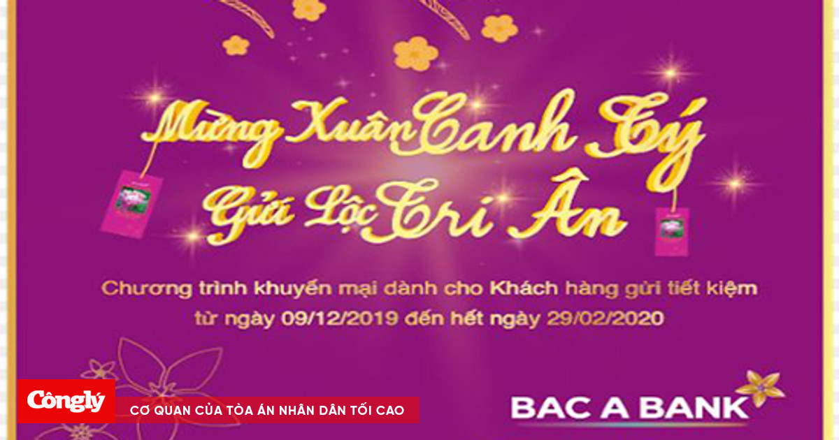 Mừng Xuân Canh Tý, BAC A BANK gửi lộc tri ân khách hàng gửi tiền