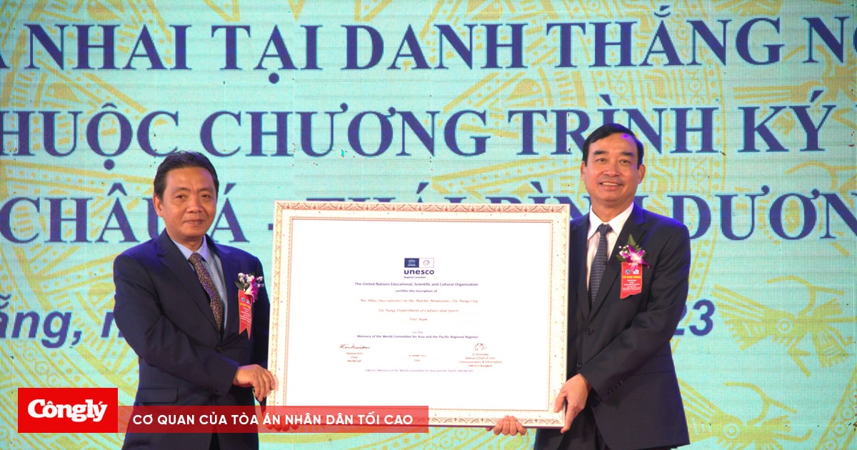 Đà Nẵng đón Bằng công nhận Ma nhai- di sản tại Danh thắng Ngũ Hành Sơn