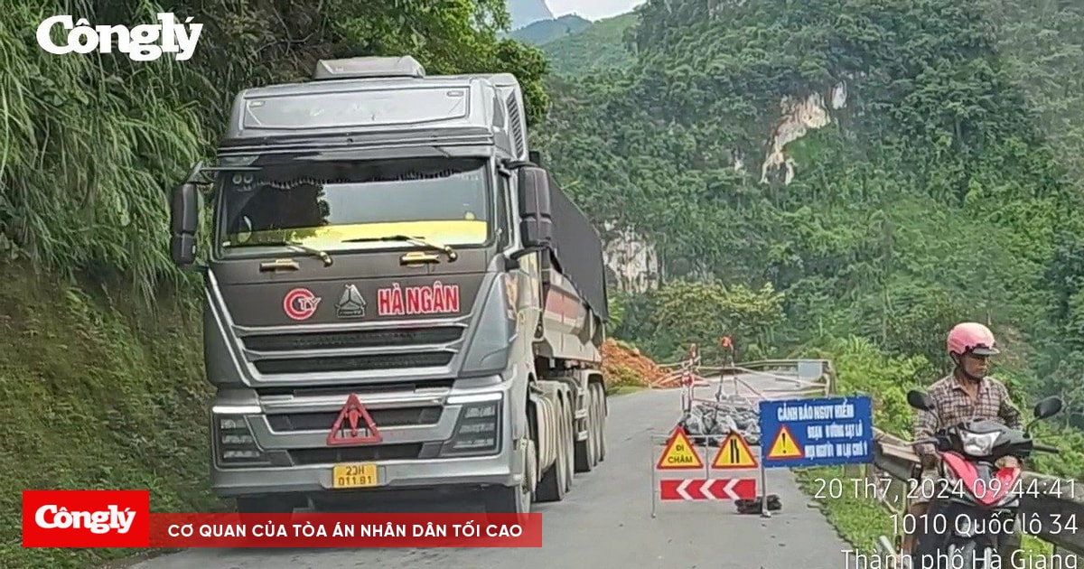 Hà Giang : 'Binh đoàn' xe có dấu hiệu quá tải quần thảo QL34