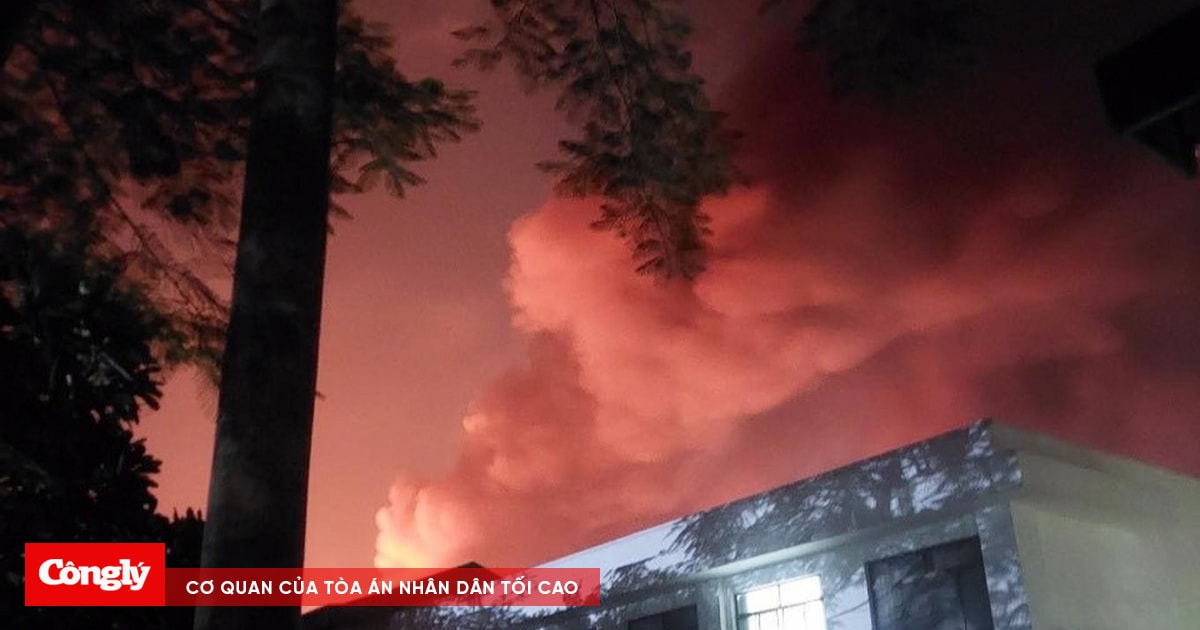 Công ty Shing Mark Vina chìm trong biển lửa, thiệt hại chưa thống kê