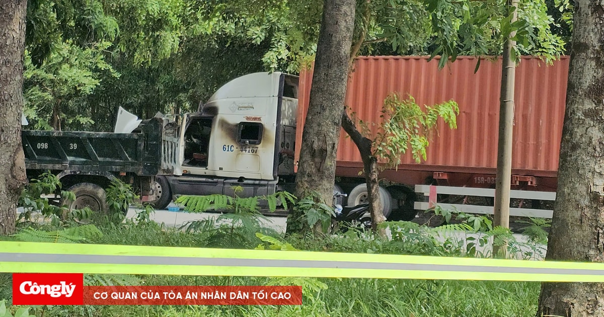 Người đàn ông tử vong trong cabin xe bốc cháy