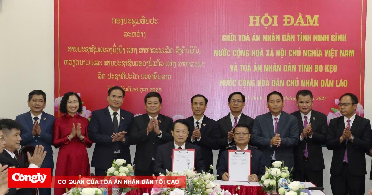 Tăng cường hợp tác giữa TAND tỉnh Ninh Bình và TAND tỉnh Bo Kẹo (Lào)