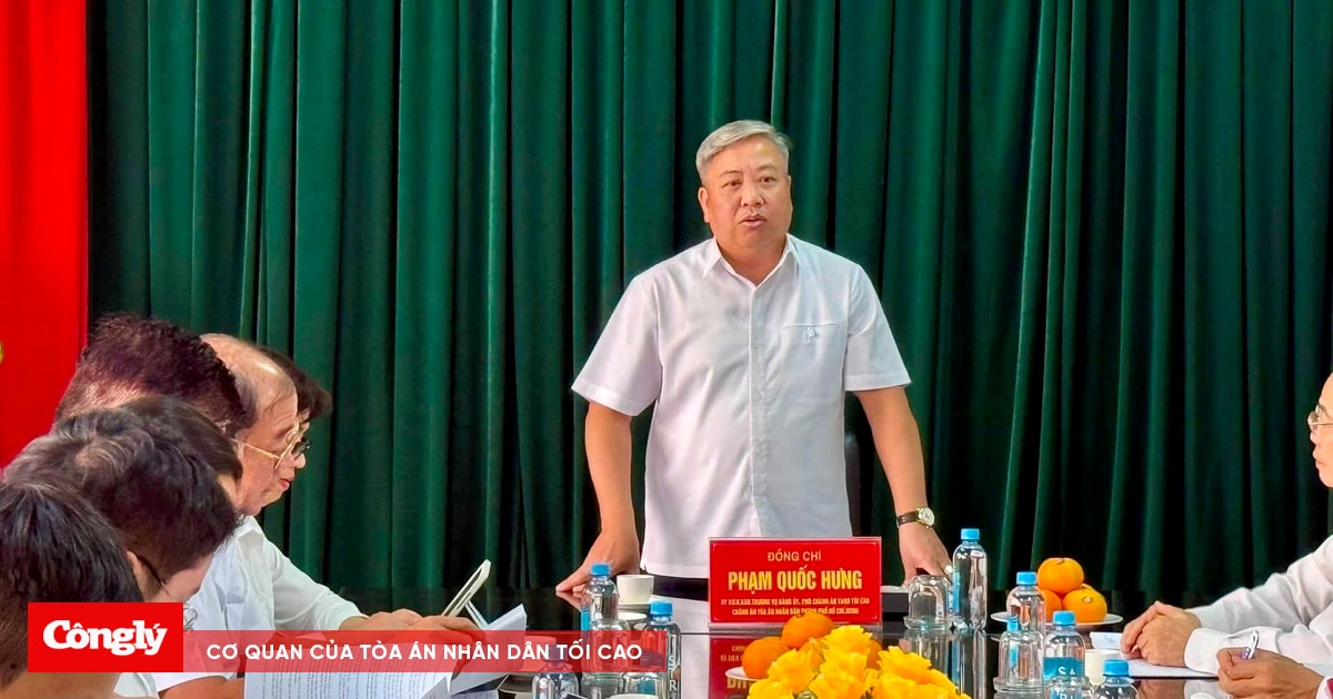 Phó Chánh án TANDTC Phạm Quốc Hưng làm việc với TAND khu vực 15 - TP.HCM