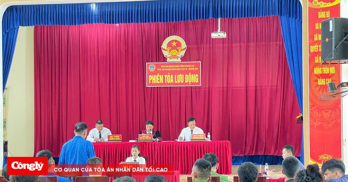 TAND khu vực 8 – Nghệ An tổ chức phiên tòa lưu động